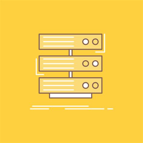 Server Storage Rack Database Data Flat Line Filled Icon Beautiful