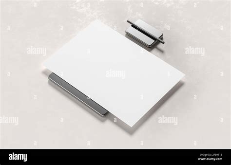 A4 Size White Paper Mock Up Isolated On Soft Background Blank Portrait A4 Mock Up 3d