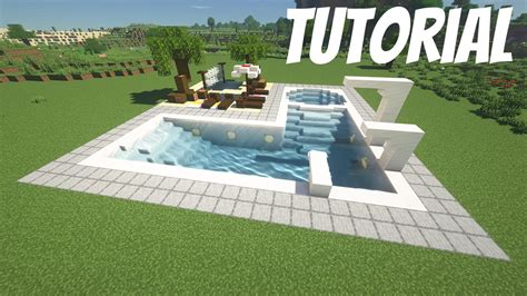 Minecraft Tutorial How To Build A Large Swimming Pool Youtube