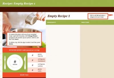 Recipe Template For Excel