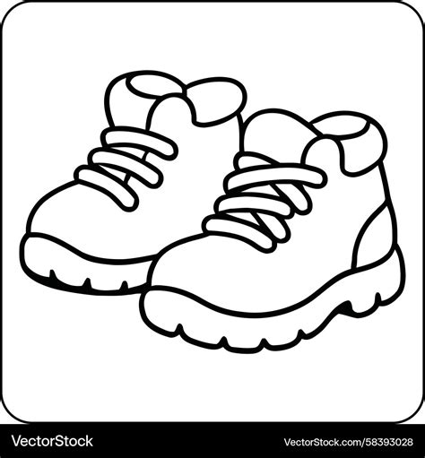 Hiking Boots Drawing Easy