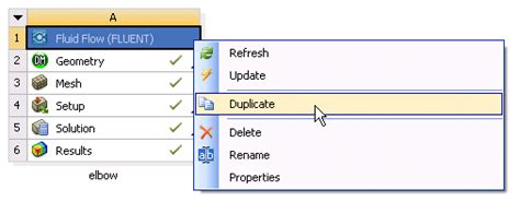 Ansys Fluent 121 In Workbench Tutorial Step 6 Duplicating The Ansys