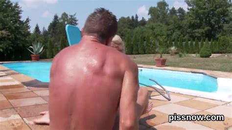 Astounded Sex Kitten In Lingerie Is Geeting Urinated On And Rode