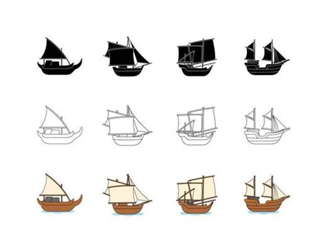 Pirate Ship Outline Vector Art Icons And Graphics For Free Download
