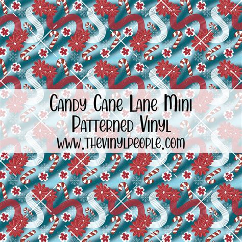 Candy Cane Lane Patterned Vinyl Thevinylpeople