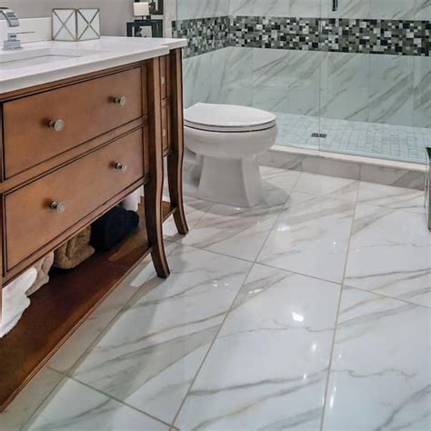 Polished Tile Bathroom Floor Flooring Guide By Cinvex