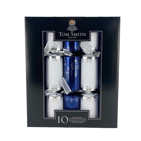 Tom Smith Christmas Crackers 10 Pack White And Blue Canadawide Liquidations
