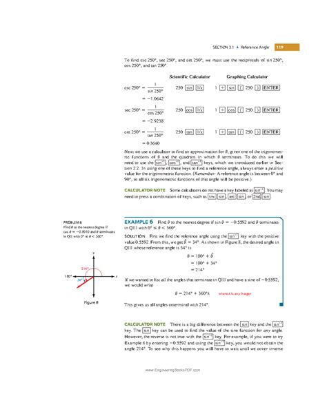 Reference Angle Trigonometry Notes Sem 1 Section 3 Reference Angle 119 To Find Csc
