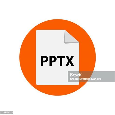 向量橙色圖示 Pptx 檔案格式擴展圖示向量圖形及更多slide Show Presentation Software圖片 Slide