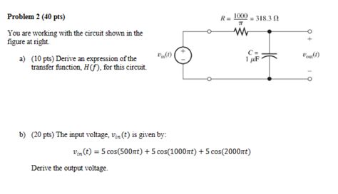 solved problem 2 40 pts you are working with the circuit