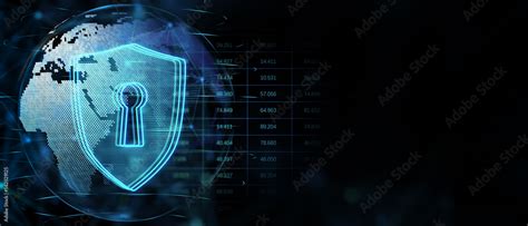 Cyber Security And Global Protection Concept With Digital Keyhole In