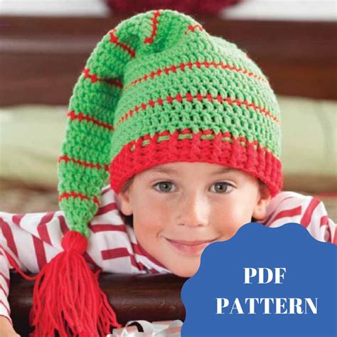 Crochet Pattern Stocking Cap Crochet Pattern Crochet Elf Hat Pattern
