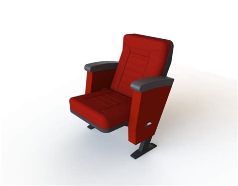 Cinema Chair STL STEP IGES SOLIDWORKS 3D CAD Model GrabCAD