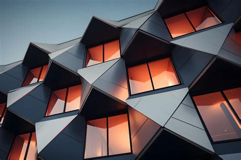 Premium Ai Image Modern Apartment Building Facade With Angular Design