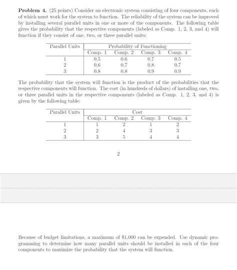 Solved Problem 4 25 Points Consider An Electronic System