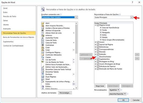 Como Habilitar A Guia Desenvolvedor No Microsoft Word