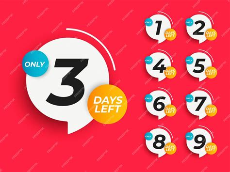 Premium Vector Countdown Days Left Design Template