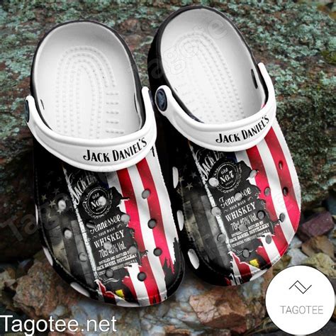 Jack Daniels American Flag Crocs Clogs Tagotee