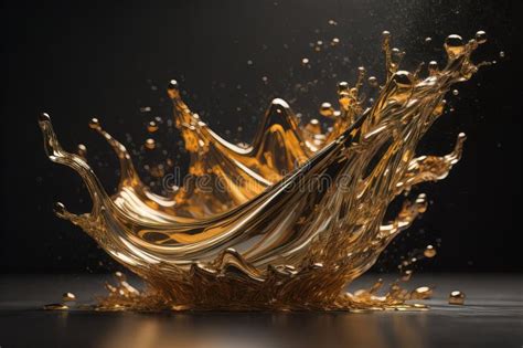 A Colorful Water Splash On A Gradient Background Ai Generative Stock Illustration