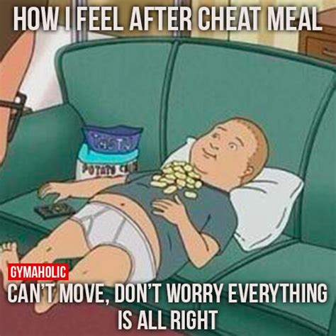 How You Feel When Its Cheat Meal Gymaholic Fitness App