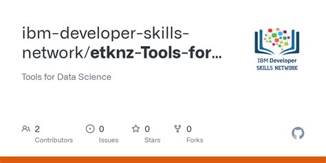 github ibm developer skills network etknz tools for data science