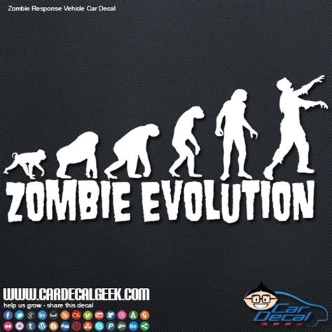 Zombie Evolution Car Decal Graphic Window Sticker