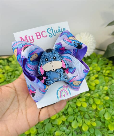 Eeyore Bow Eeyore Hairbow Winnie The Pooh Birthday Eeyore Headband Pooh Hairbow Winnie Pooh