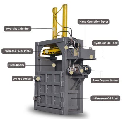 VANER Baling Press Machine Hydraulic Waste Paper Cloth Recycling Baler