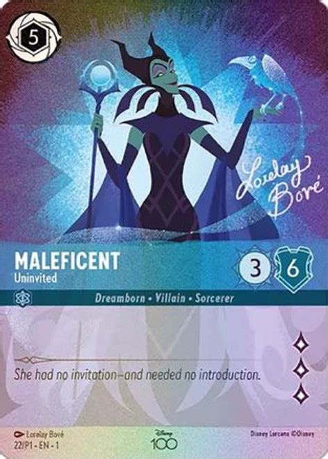Maleficent Uninvited Alternate Art 22 Disney100 Promos Holofoil