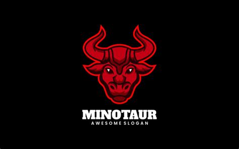 Logo Mascote Simples Do Minotauro 330606 Templatemonster