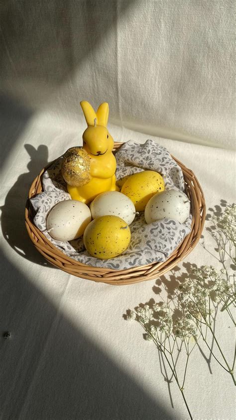 Easter Set Of Easter Eggs X Easter Bunny Candle Easter Decor Easter T Easter Candle T