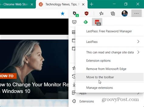 How To Hide Extensions On The Microsoft Edge Toolbar