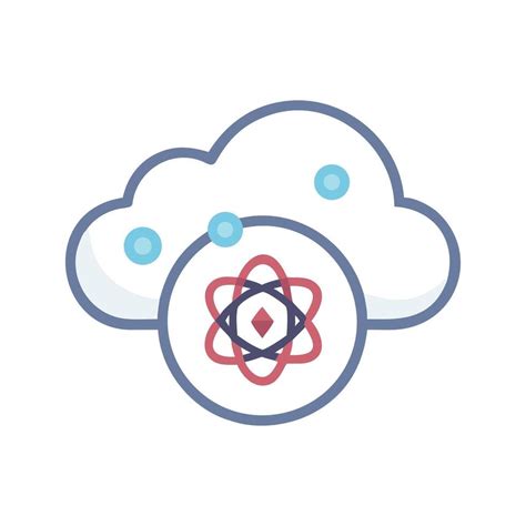 Data Science Cloud Computing With Atom Illustration Concept 62438577
