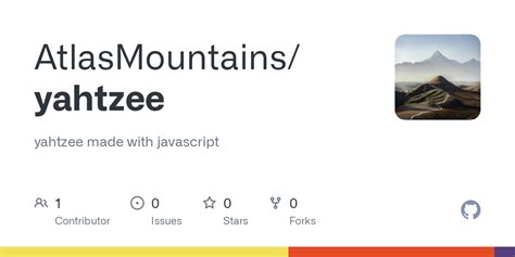 GitHub AtlasMountains Yahtzee Yahtzee Made With Javascript