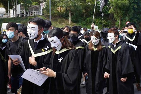 香港中大畢業生校園遊行呼口號 校方：涉港獨「已報警」 國際 自由時報電子報