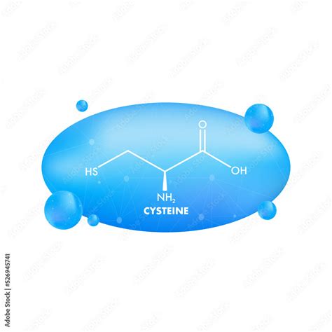Cysteine Molecular Skeletal Chemical Formula 3d Icon With Cysteine