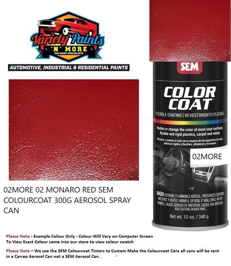 02more 02 Monaro Red Sem Colourcoat 300g Aerosol Spray Can