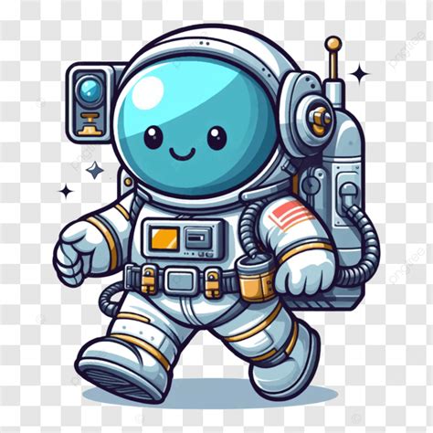 Cute Astronaut Cartoon Character Illustration Astronaut Cartoon