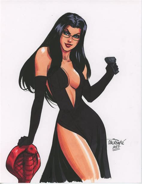 Sexy Baroness Gi Joe Cobra Pin Up Original Art By Scott Dalrymple