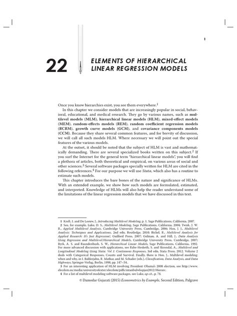 chapter 22 elements of hierarchical regression models pdf errors