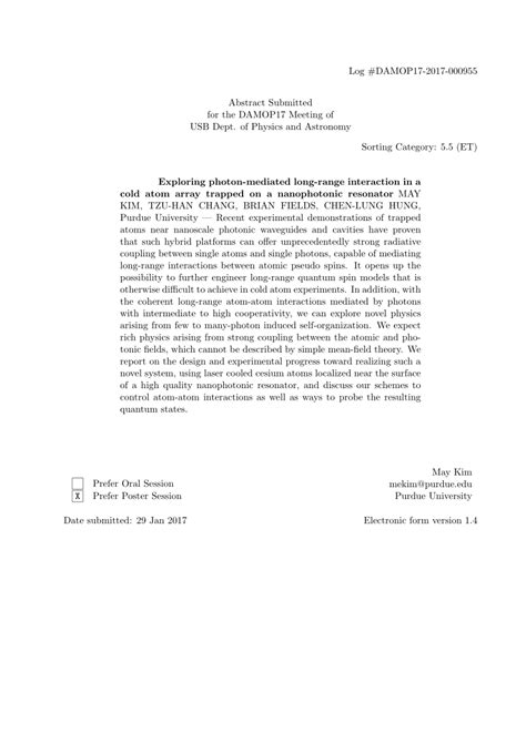 Pdf Exploring Photon Mediated Long Range Interaction In A Cold Atom