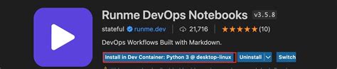Runme In A Devcontainer RUNME
