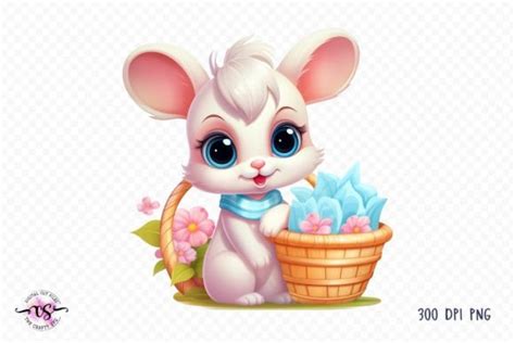 33 Watercolor Easter Bunnies Clipart Designs And Graphics