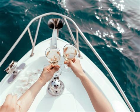 Luxury Yacht Cruise Friends Celebrating With Champagneideal For Events