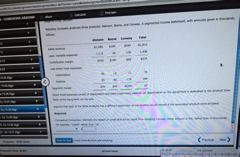 Solved Petoskey Company Produces Three Products Alanson