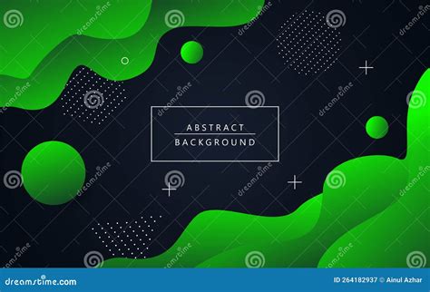 Minimal Green Abstract Geometric Fluid Dynamic Wavy Shape Composition Wavy Background Stock