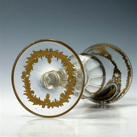 Large Bohemian Julius Mühlhaus Gilded Goblet C1900