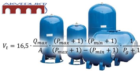 Sizing A Pressure Tank Calculation Of Volume Akvedukts