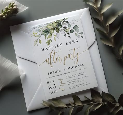 Happily Ever After Party Invitation Reception Party Template