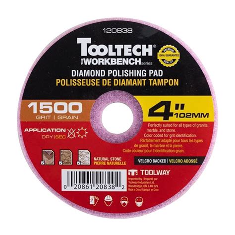 Tampon de polissage diamanté Workbench de 4 po à 1500 grains par